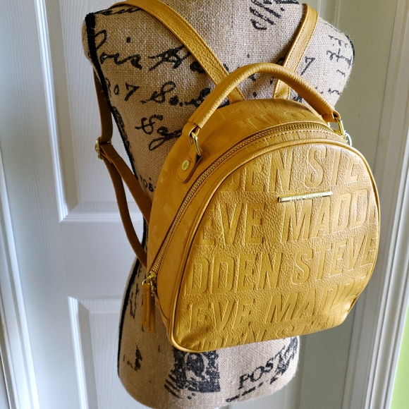 Steve Madden | Bags | New Mustard Yellow Steve Madden Backpack Purse ...